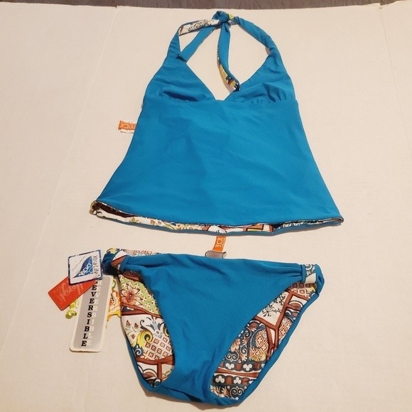 BECCA | Swim | Becca By Rebecca Virtue Reversible Paisley Tapestry Two ...